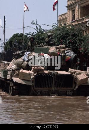 Lebanon War 1982 IDF Tank Magach 6 Israel Defense Forces in Beirut ...