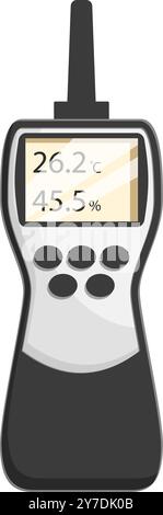 Electronic device for measuring temperature and humidity level with a ...