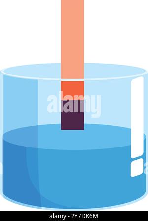 Litmus paper is changing color while measuring the ph of blue liquid in ...