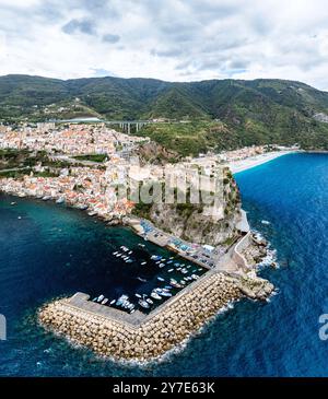 Scilla from a drone, Calabria, Italy, Europe Stock Photo - Alamy