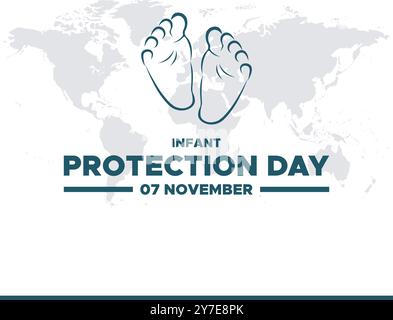 Infant Protection Day, 07 November, vector graphic, social media post ...