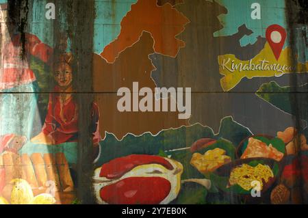 Painted mural of food, Kinabatangan, Sabah, Malaysia Stock Photo - Alamy