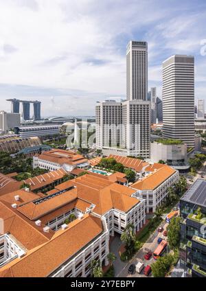Aerial view of the iconic Raffles Hotel in Singapore Stock Photo - Alamy