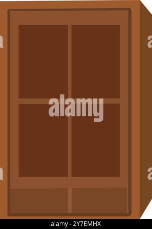 Isolated Almirah Vector Illustration Graphic. brown cupboard vector ...