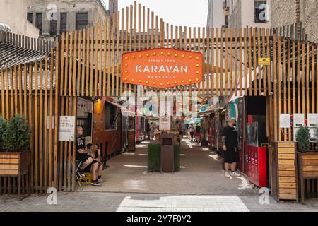 Street Food at Karavan, People and Food in Budapest - Hungary Stock ...