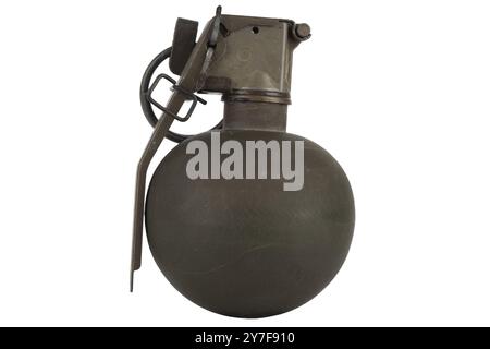 M67 fragmentation hand grenade isolated on white background Stock Photo ...
