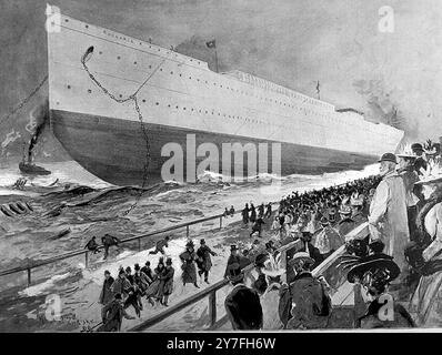 Launch of the 'Oceanic', January 1899 Stock Photo - Alamy