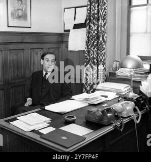Jeremy Thorpe in his office at Westminster, Houses of Parliament ...