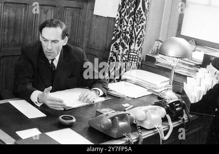 Jeremy Thorpe in his office at Westminster, Houses of Parliament ...