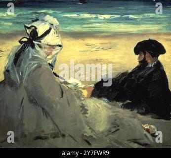 On the Beach Édouard Manet (1832-1883 Stock Photo - Alamy