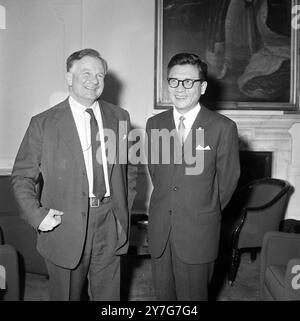 LORD WALSTON WITH KOREAN FOREIGN MINISTER TONG WONG LEE IN LONDON ...
