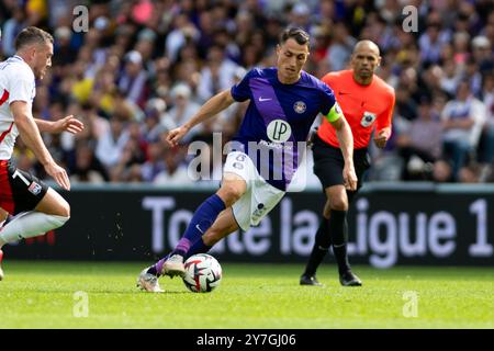 Vincent Sierro of Toulouse during the French championship Ligue 1 ...