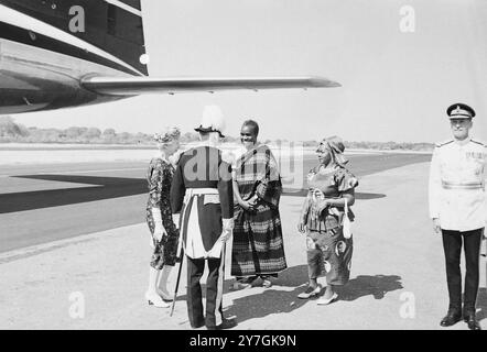 PREMIER KENNETH KAUNDA, EVELYN HONE AND PRINCESS ROYAL IN LUSAKA ...