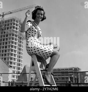 CHRISTINE HEWITT NATIONAL DAIRY QUEEN AT LONDON AIRPORT / ; 31 AUGUST ...