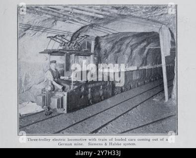 electric mine locomotive with train of loaded cars Wheeling & Lake Erie ...