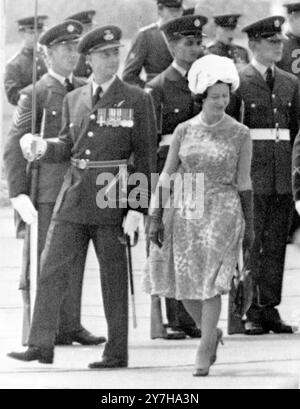 PRINCESS MARGARET ROSE WITH RAF SQUADRONS NEW COLOURS IN BONN ; 15 JULY ...