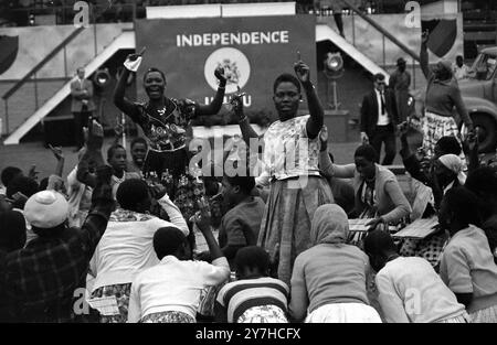 NATIVE DANCE IN THE INDEPENDENCE STADIUM IN BLANTYRE, MALAWI ; 6 JULY ...