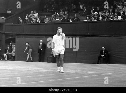CHUCK MCKINLEY TENNIS PLAYER IN ACTION AT TOURNAMENT IN WIMBLEDON ...
