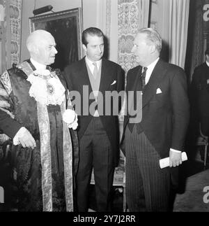 PRINCE ALBERT OF LIEGE WITH LORD MAYOR OF LONDON ALDEMAN CLEMENT JAMES ...