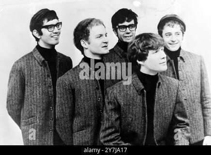 MANFRED MANN pop group in a recording studio in September 1964 with ...