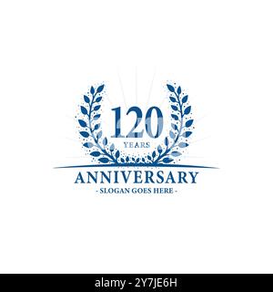 Celebrating 120 years anniversary logo design template. 120th ...