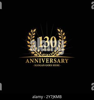 130 years celebrating anniversary logo. 130th years anniversary design template. Vector and ...
