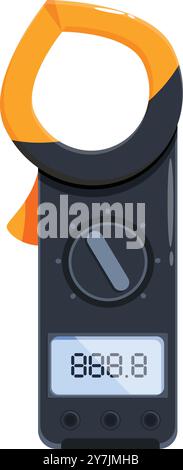 Digital clamp meter measuring electricity consumption, a tool for ...