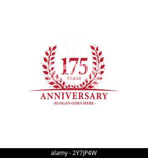 175 years celebrating anniversary logo. 175th years anniversary design template. Vector and ...