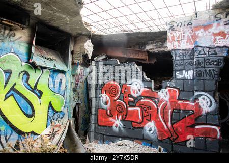 Inside radar building at Red Cliff Radar Station in Logy Bay-Middle ...