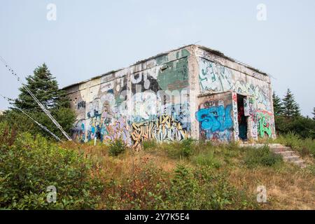 Operations building at Red Cliff Radar Station in Logy Bay-Middle Cove ...
