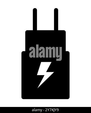 Charging adapter silhouette vector art Stock Vector Image & Art - Alamy