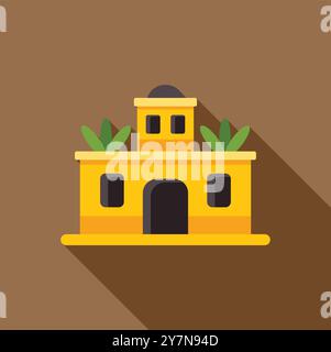 Simple Roof house, window, and plants or trees image graphic icon logo ...