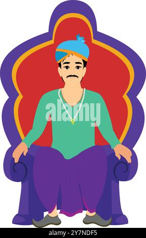 Indian prince character for cartoon animation. Indian king character ...