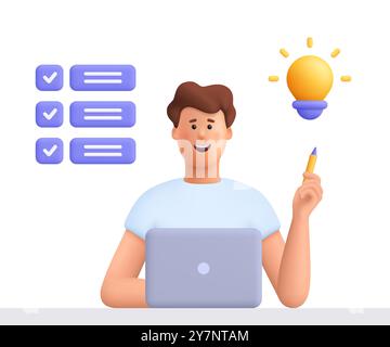 man with pencil avatar character Stock Vector Image & Art - Alamy
