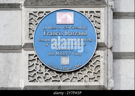 In 1899 at 126 Piccadilly, Francis Barraud completed his famous ...