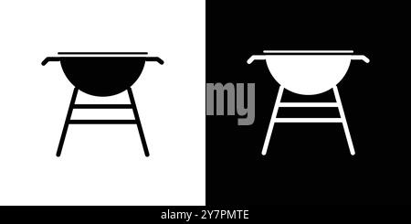 Open brazier icon. Outline open brazier vector icon color flat isolated ...