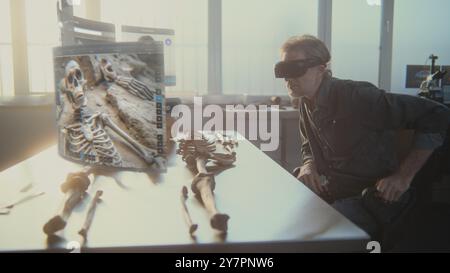 Advanced archaeological lab: Archaeologist in VR headset studies ...