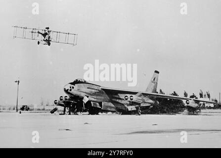 The Wright brothers' first successful powered flight in 1903, captured ...