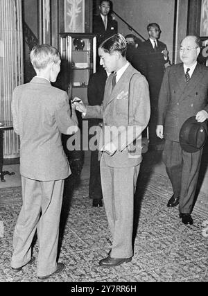 THE CROWN PRINCE WATCHES FIRE DISPLAY - 24.8.53. - Crown Prince Akihito ...
