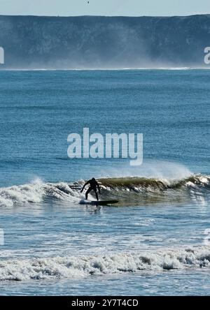 People surfing at Filey, East Yorkshire Coast, northern England, UJK ...