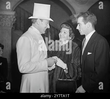 Theatre in the 1950s. A group of stage actors posing on stage. The ...