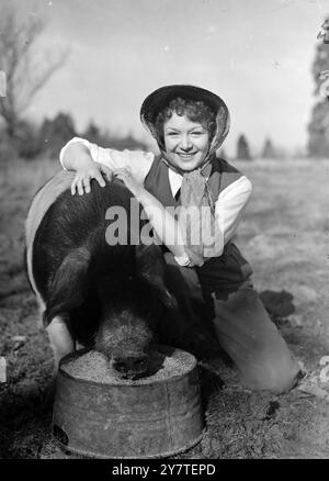 Jean Kent on farm at Hartfield near East Grinstead February 21 1950 ...