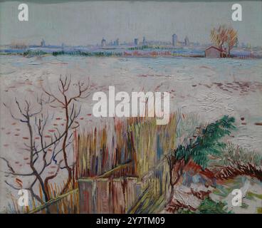 Vincent Van Gogh - Snowy Landscape with Arles Distance 1888 Stock Photo ...