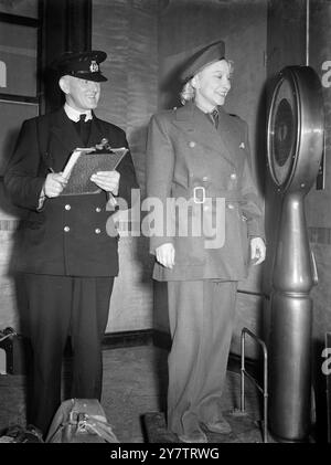 FRANCES DAY in her ENSA uniform before going to Burma to entertain the ...