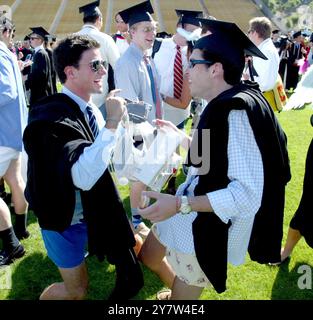 Stanford University graduates celebrate during the Wacky Walk at the ...