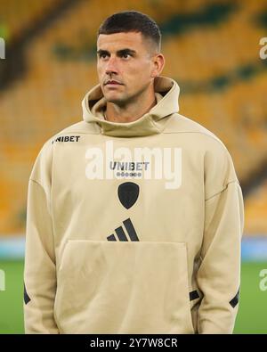 Karl Darlow (Leeds United) arrives at the stadium before the Sky Bet ...