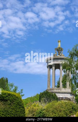 Spring view of Burns Monument at Memorial park, Ayr, Scotland Stock ...