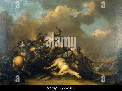 Battle Scene by Antonio Marini (1668-1725) Ex. Temple Newsam House ...