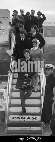 The Beatles arrive at JFK Airport New York USA 7 February 1964 Stock ...
