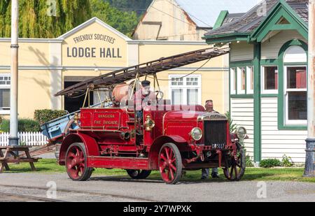 Vintage Rangiora Fire Brigade engine (1926) at Ferrymead Heritage Park ...